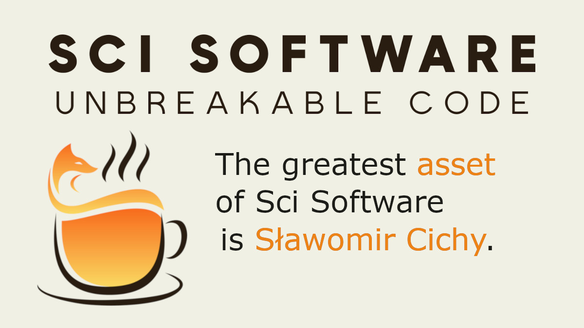 Hello from Sci Software Sławomir Cichy | Sci Software Sławomir Cichy